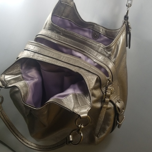 Coach | Bags | Coach Metallic Leather Hobo Bag | Poshmark